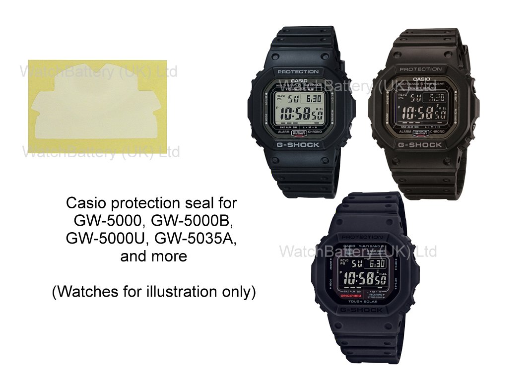 Casio Protection Seal for GW-5000, GW-5000B and more.