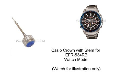 Casio Crown with Stem for EFR-534RB Watch Models