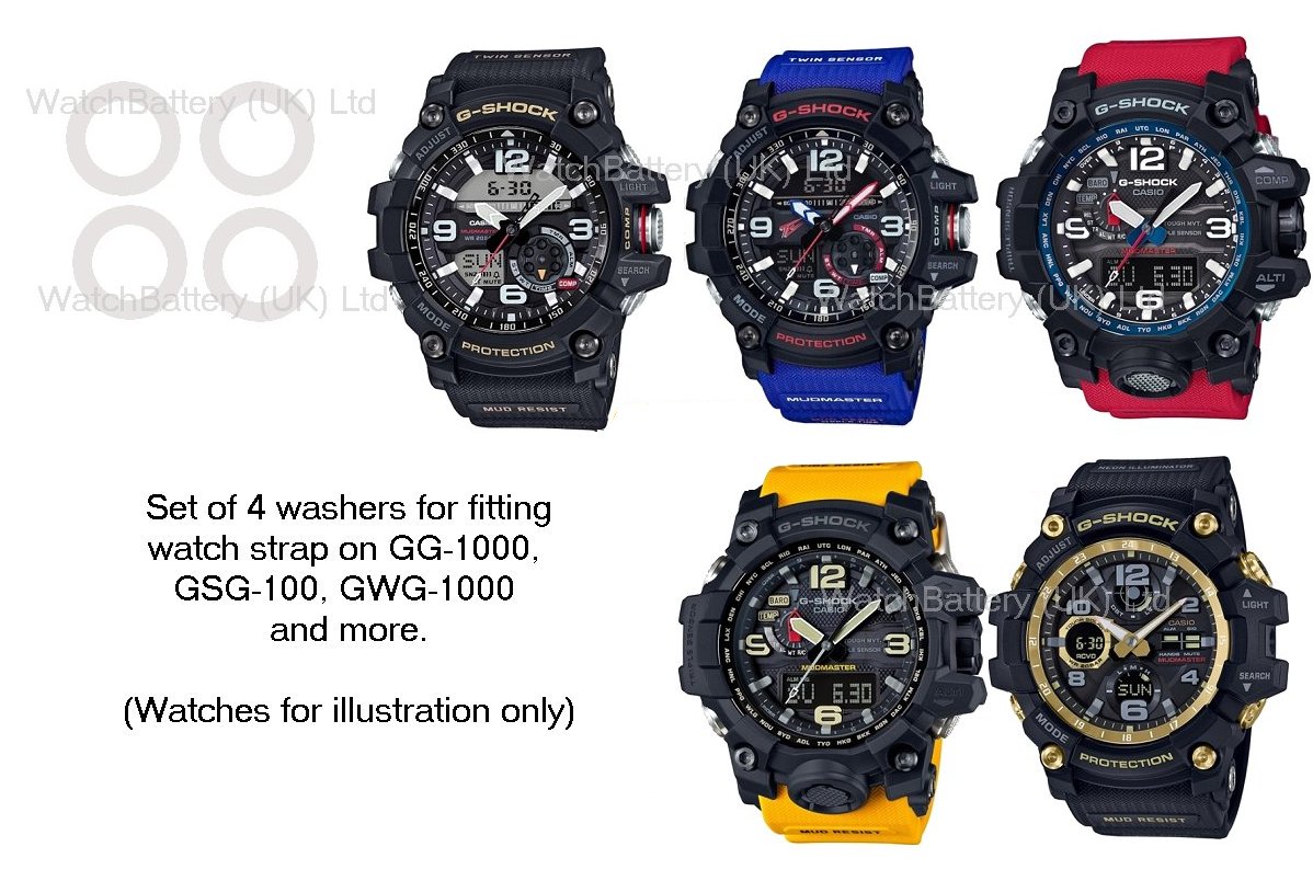 Casio Washers for GG-1000, GSG-100, GWG-1000 & more. (Set of 4)