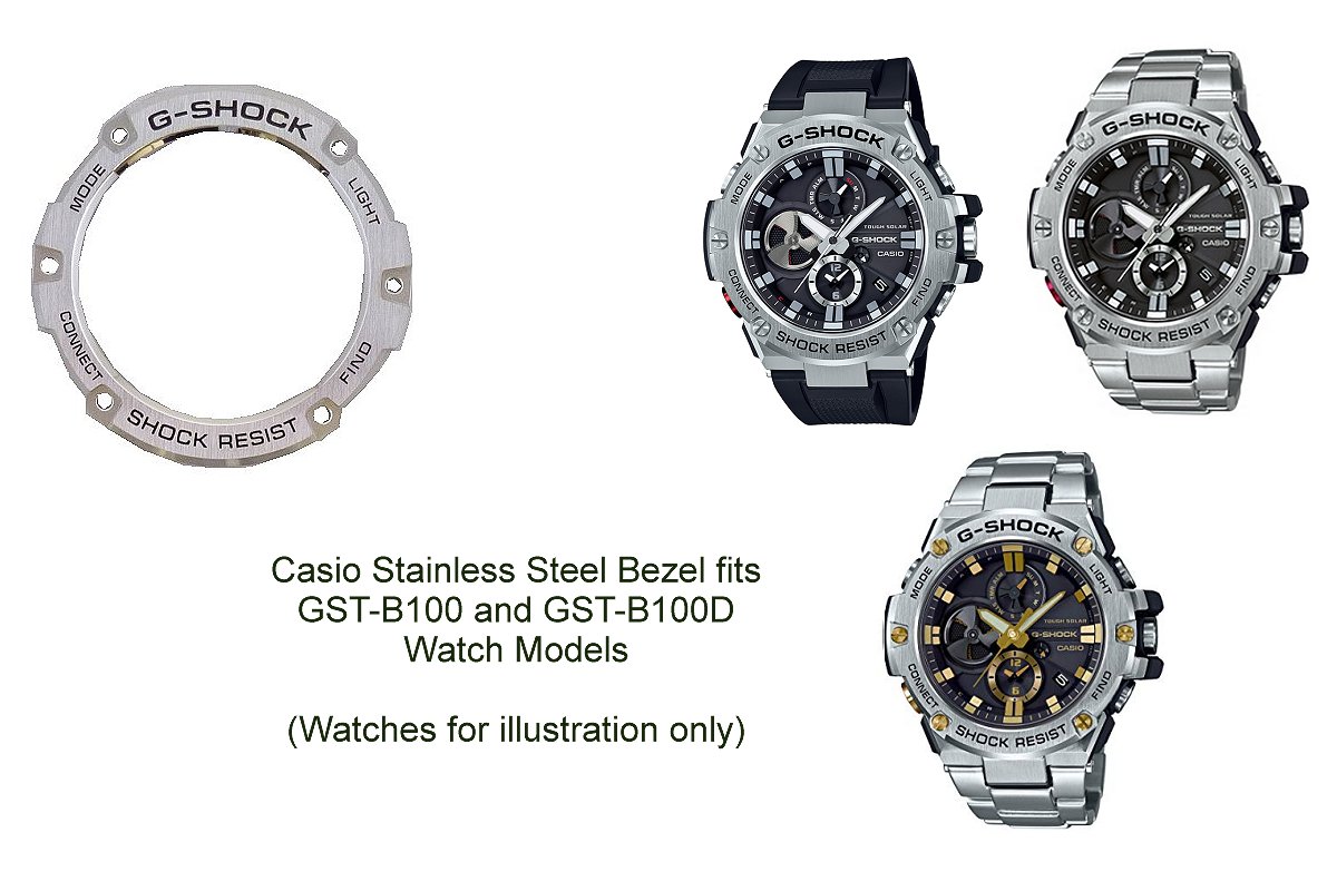 Metal Bezel For Casio GST B100 GST B100D Watches GSTB100 Bezel Ring