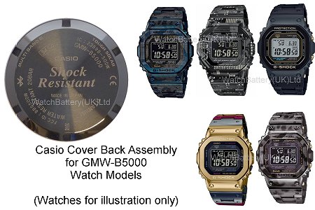 Casio Cover Back Assembly for GMW-B5000 Watch Models