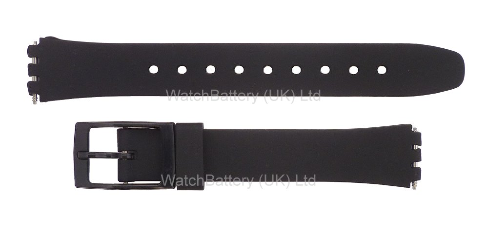 Silicone - Swatch Style Silicone Watch Strap (12 mm notch width)